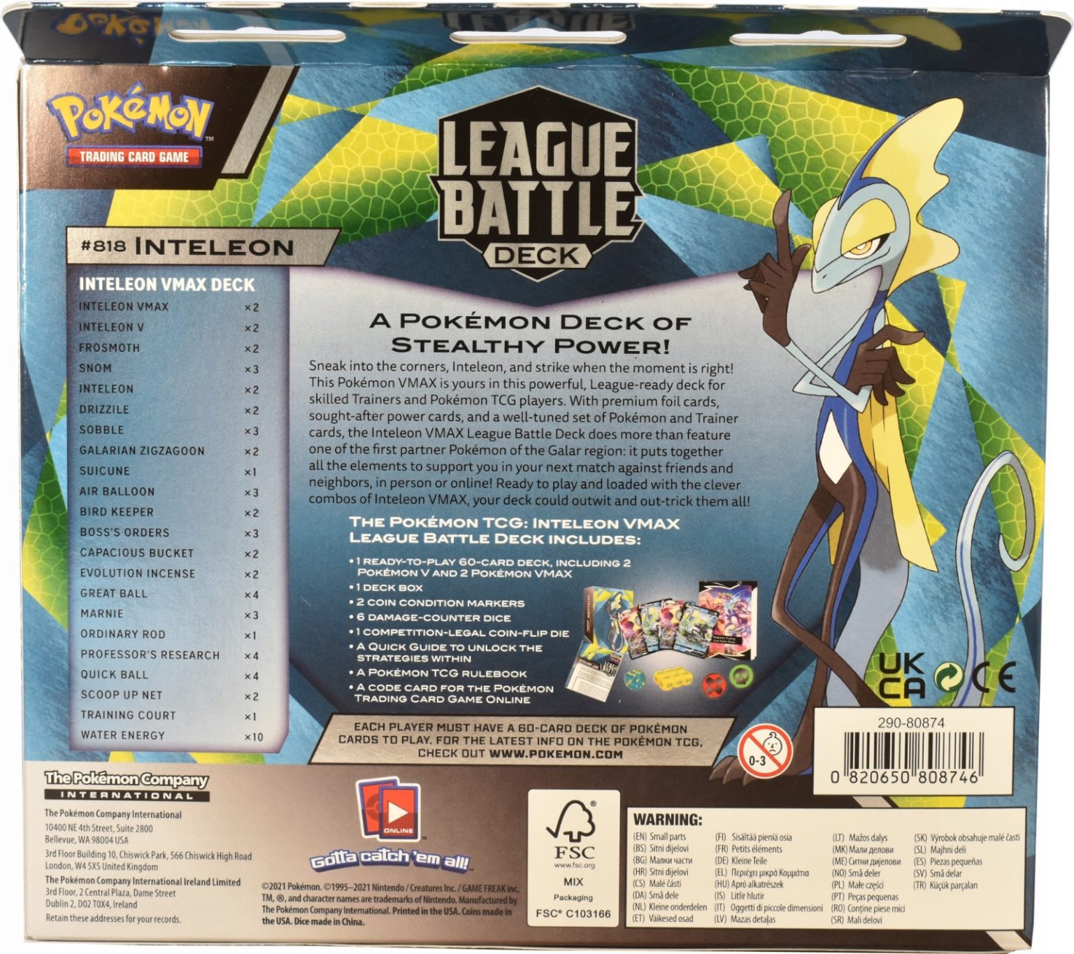 Pokemon - Inteleon VMAX League Battle Deck - Mind Games