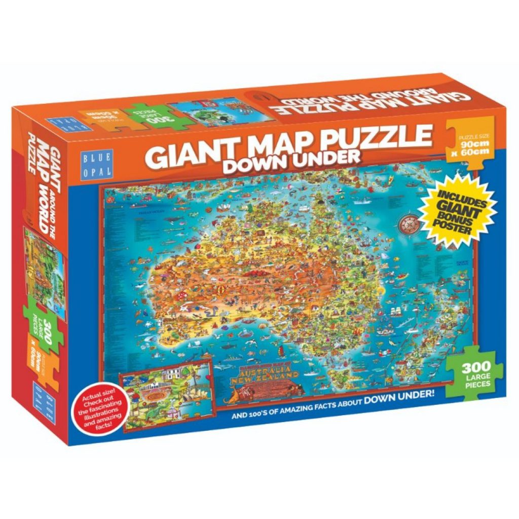 Giant Map Puzzle - Down Under - 300pc Large - Mind Games