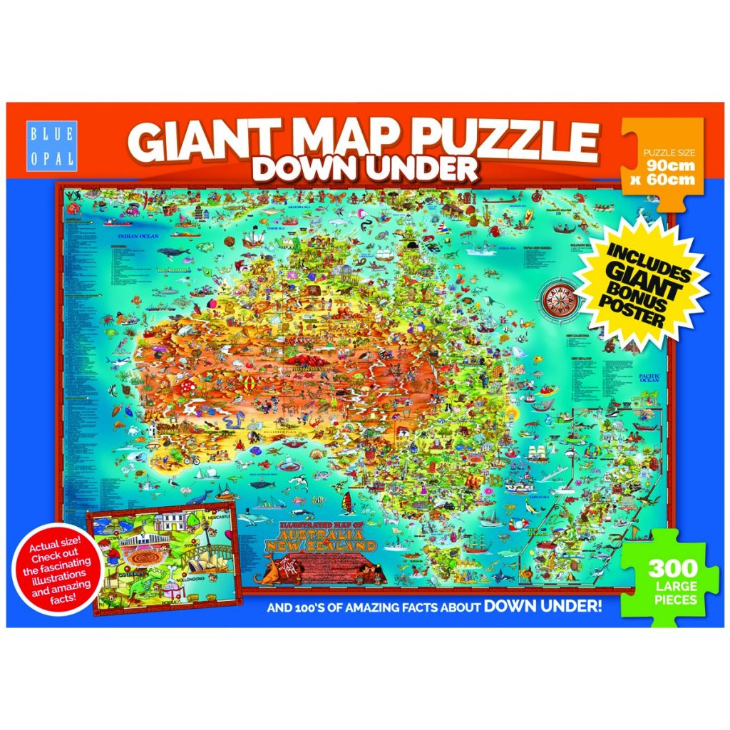 Giant Map Puzzle - Down Under - 300pc Large - Mind Games