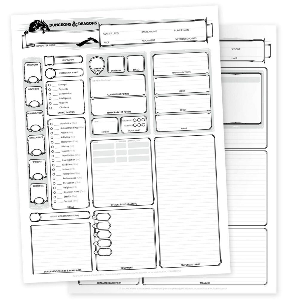 D&D - Character Sheets - Mind Games