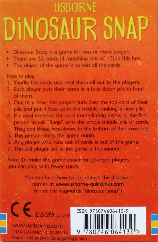 Snap - Dinosaur (Usborne) - Mind Games
