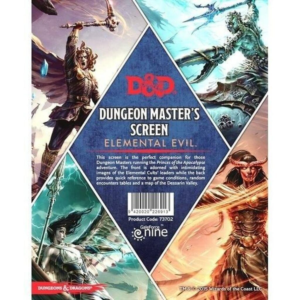 D&D - Dungeon Masters Screen - Temple of Elemental Evil (Princes of ...