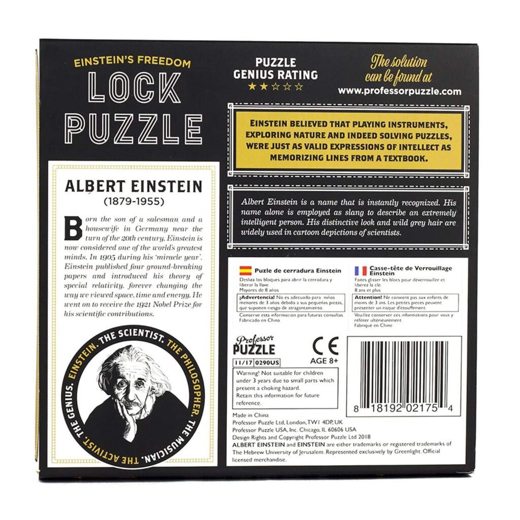 Einstein - Lock Puzzle - Mind Games