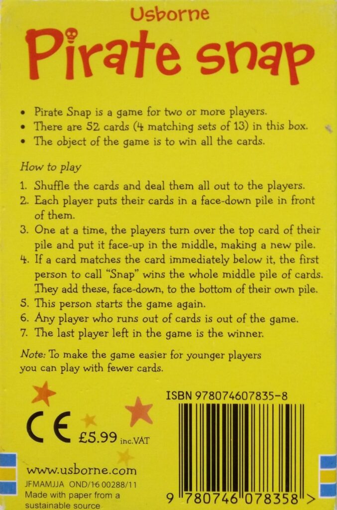 Snap - Pirate - Usborne - Mind Games
