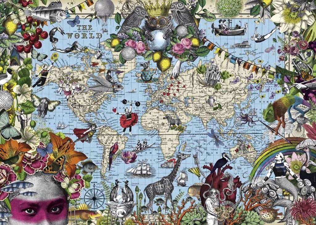 Quirky World (Map Art) - 2000pc - Mind Games