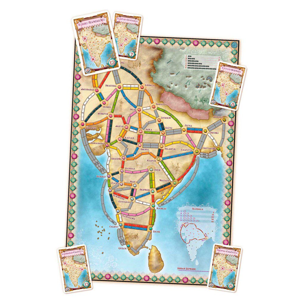 Ticket to Ride - India & Switzerland Map Expansion - Mind Games