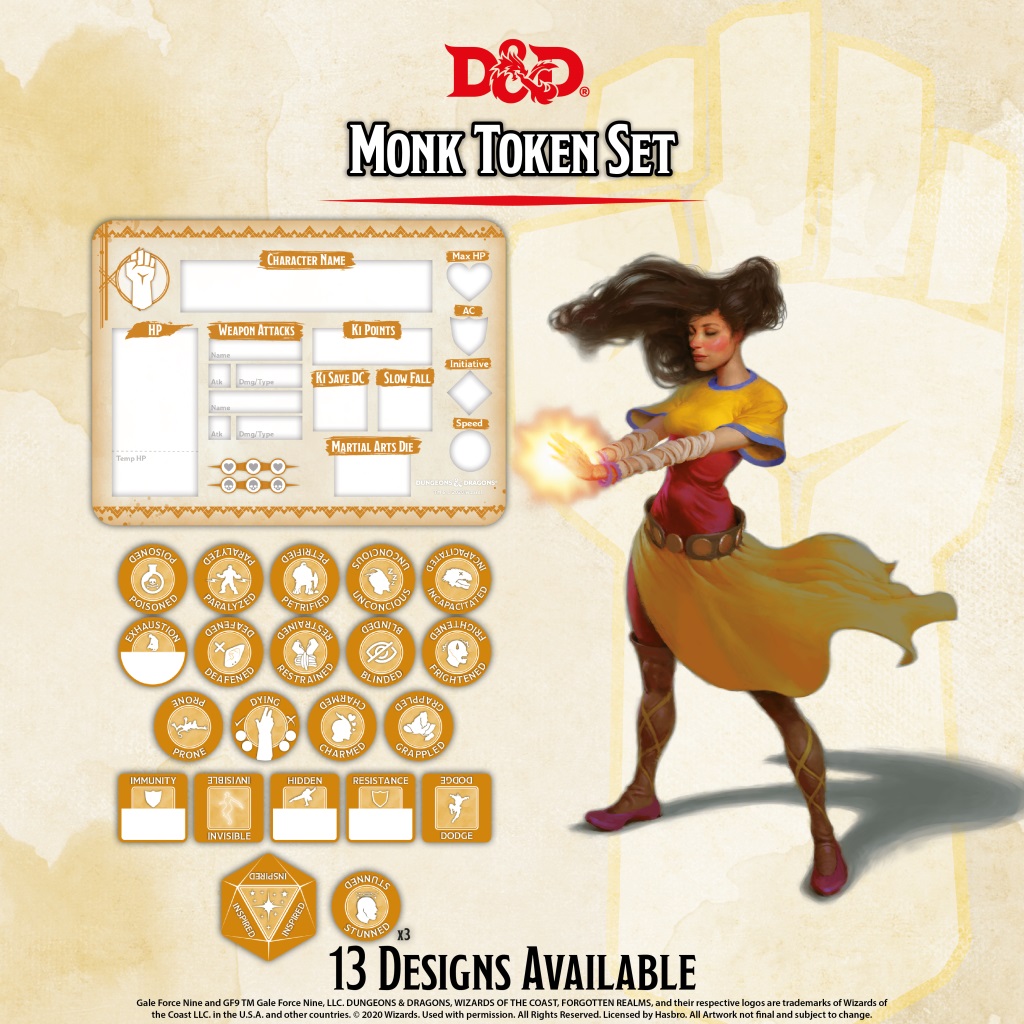 D&D Class Token Set - Monk - Mind Games