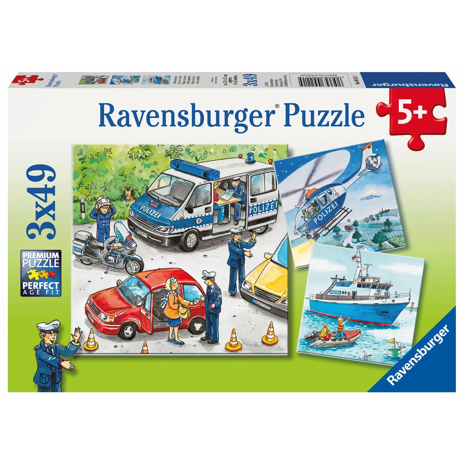 Police in Action Puzzle 3x49pc - Mind Games