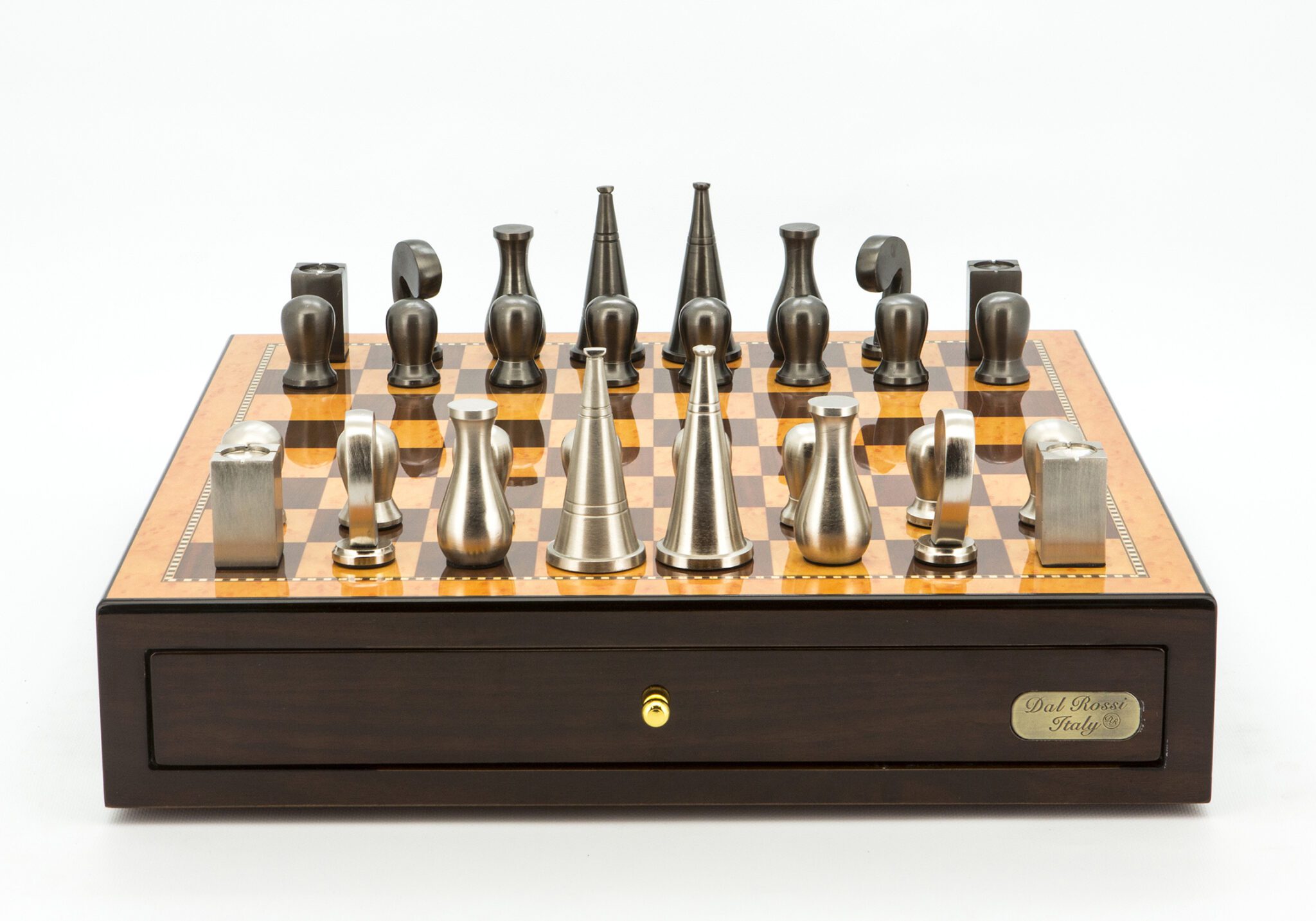 Chess Men - Dark Titanium & Silver (Metal) - 90mm - Mind Games