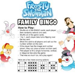 Frosty the Snowman Family Bingo - Mind Games