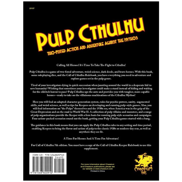 Call of Cthulhu RPG - Pulp Cthulhu - Mind Games