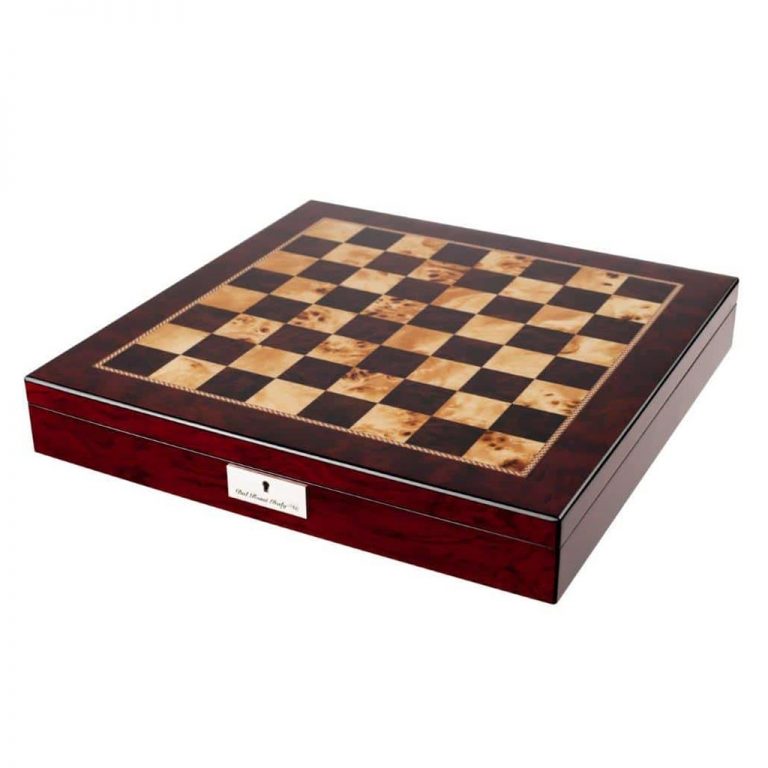 Chess Board - Box - 50cm (20in) Mahogany with Storage - Mind Games