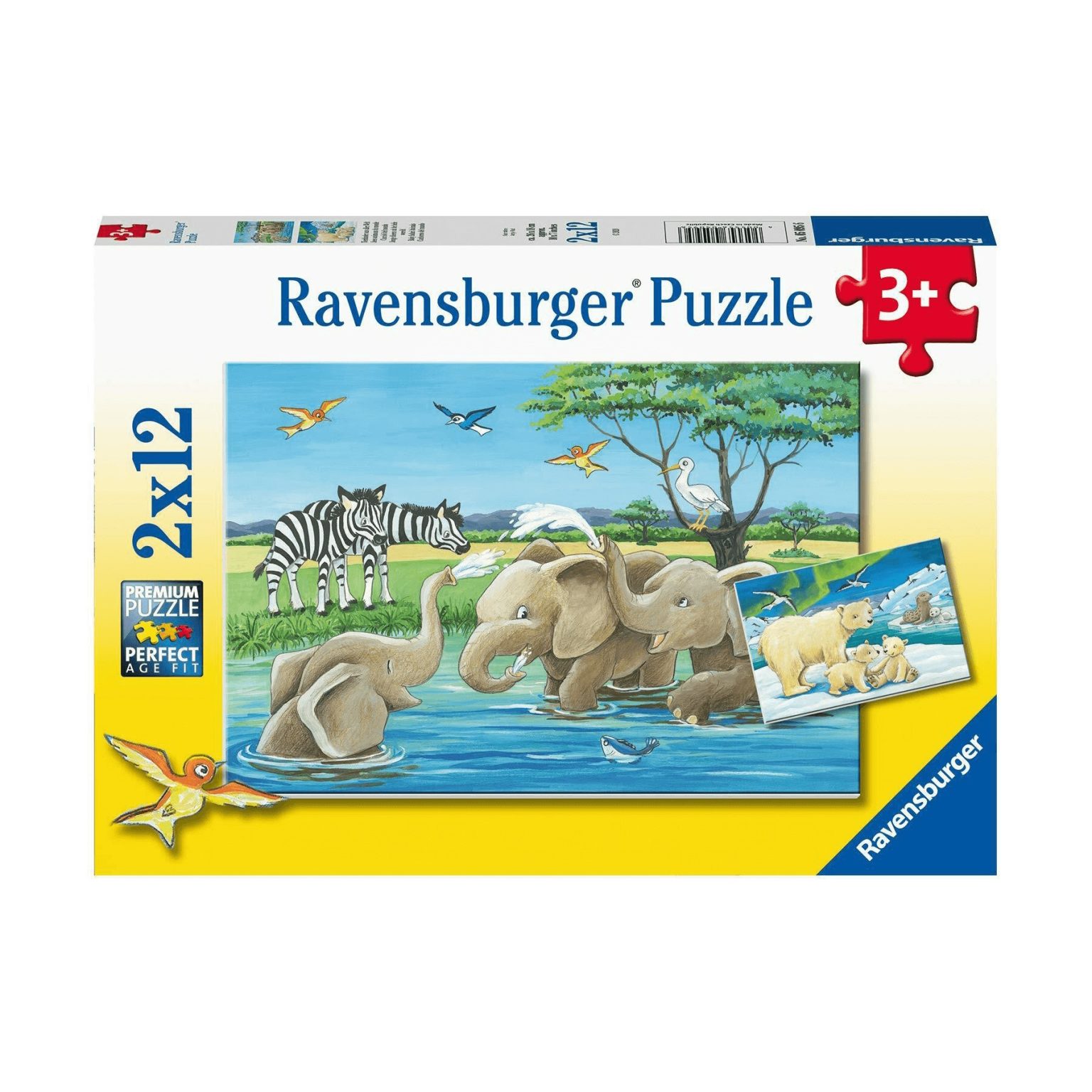 Baby Safari Animals Puzzle 2x12pc - Mind Games