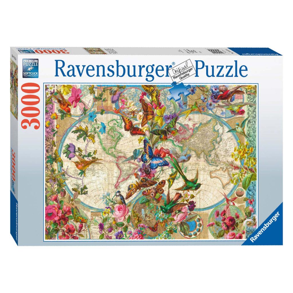 Flora & Fauna World Map - 3000pc - Mind Games