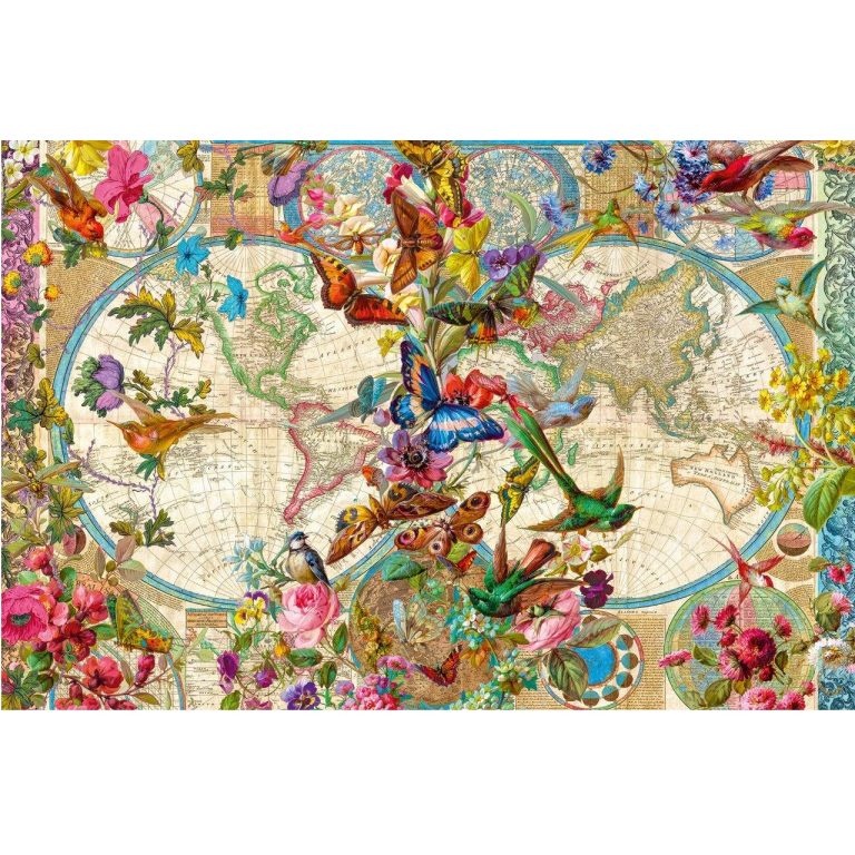 Flora & Fauna World Map - 3000pc - Mind Games