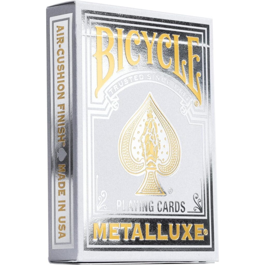 Playing Cards - Single - Metalluxe - Silver - Mind Games