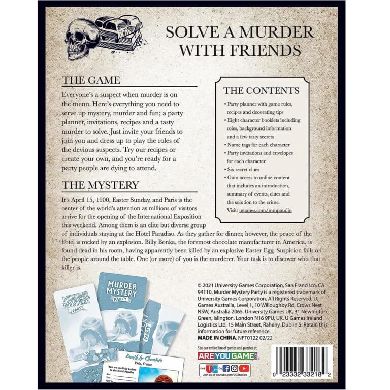 Murder Mystery Party Death By Chocolate - Mind Games