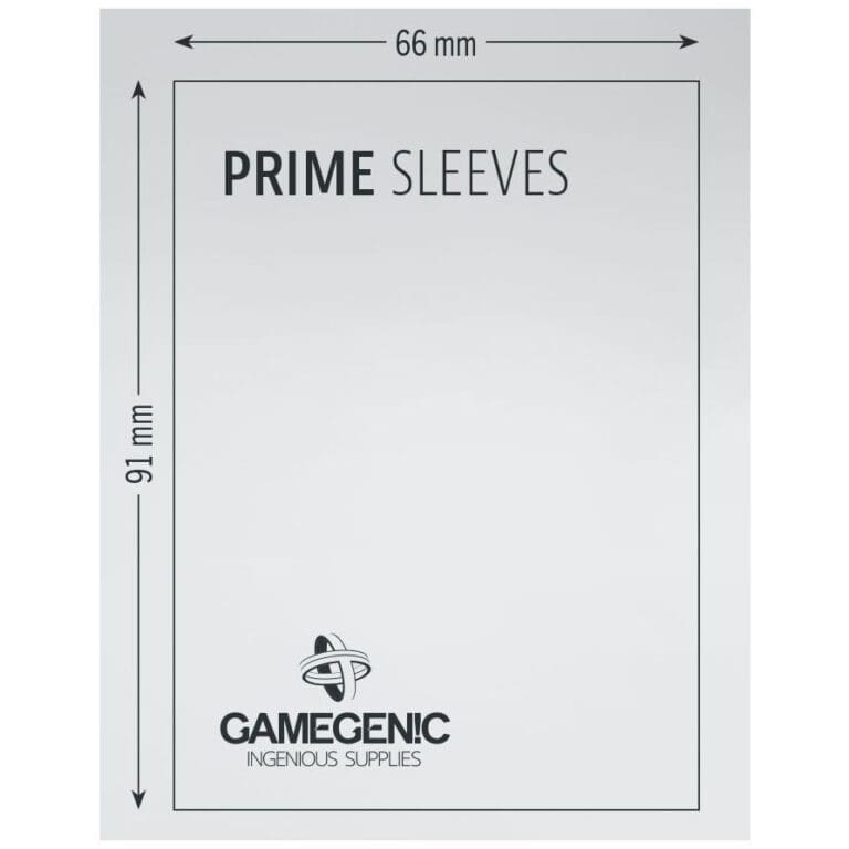 Gamegenic Prime Card Sleeves White (66mm x 91mm) (100 Sleeves Per Pack ...