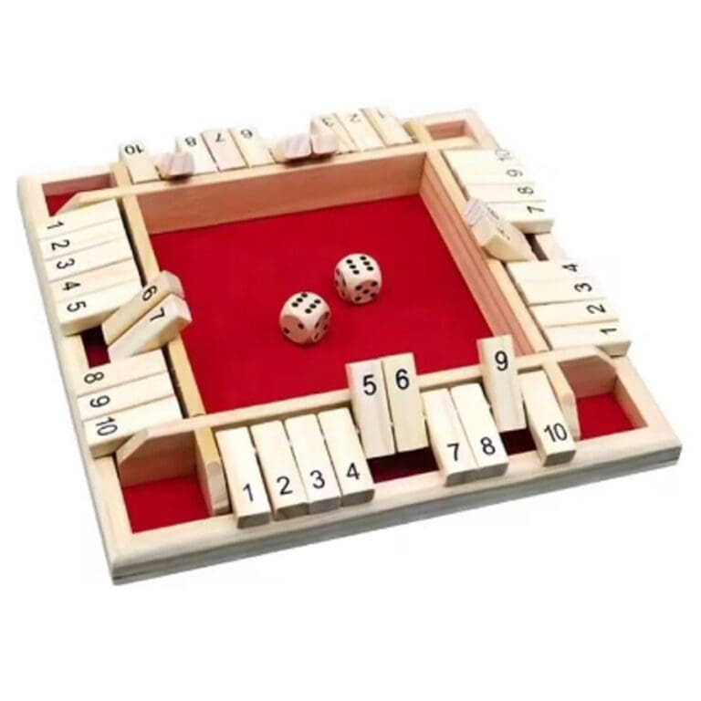 Wooden Shut The Box 4 Player Game - Mind Games